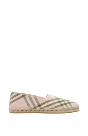 Burberry Check Mews Espadrilles - Mallow Pink