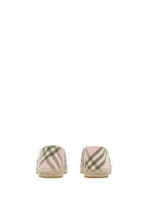 Burberry Check Mews Espadrilles - Mallow Pink