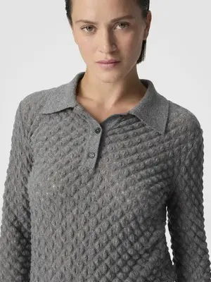 Missoni Cashmere Polo With Lace Pattern