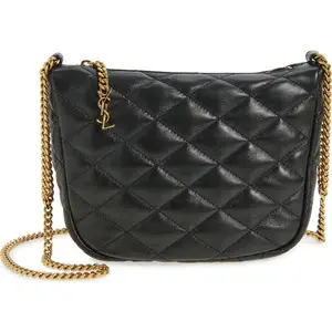 Saint Laurent Quilted Hobo Bag - Noir
