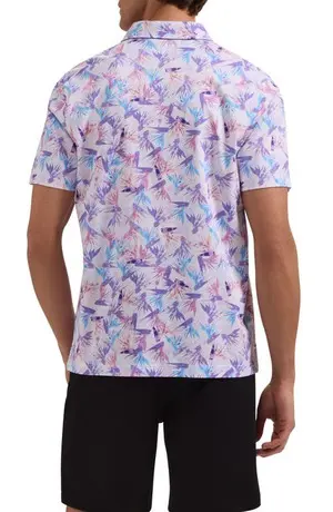 Bugatchi Hendrix Floral Pima Cotton Polo