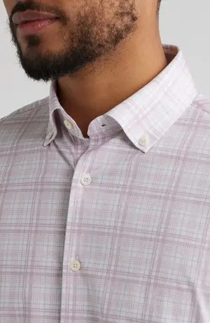 Bugatchi James Ooohcotton® Plaid Button-up Shirt - Pink