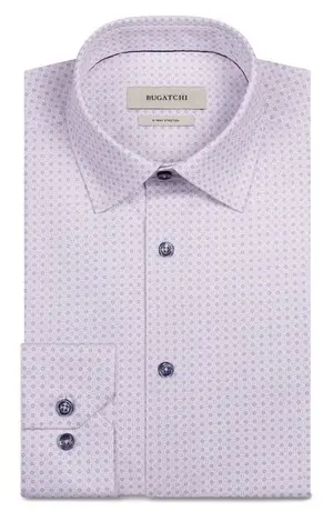 Bugatchi James Ooohcotton® Geometric Print Button-up Shirt