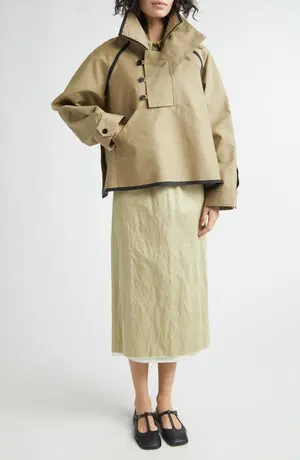 NACKIYE Fisherman Cropped Overcoat