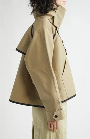 NACKIYE Fisherman Cropped Overcoat