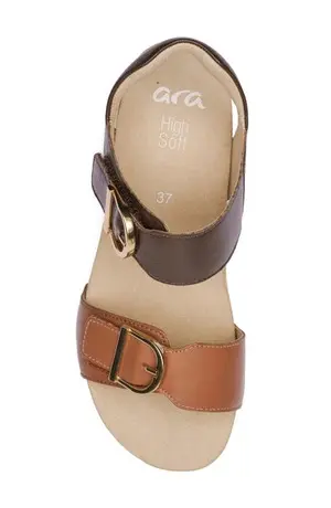 ARA Nova Platform Wedge Sandal - Brown