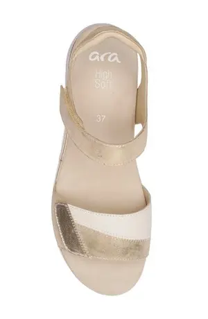ARA Cheyenne Sandal - Beige/gold