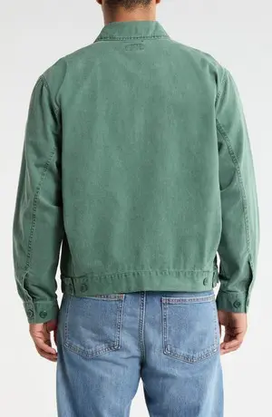 Brixton Trademark Cotton Garage Jacket - Washed Primal Green