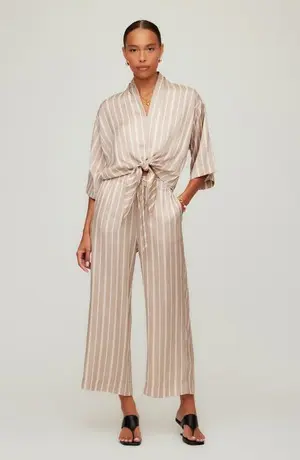 Fifteen Twenty Tasha Stripe Crop Drawstring Pants
