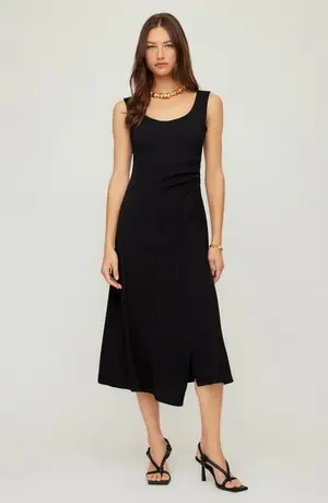 Fifteen Twenty Side Shirred Midi Dress