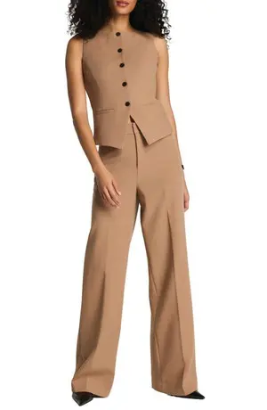 Spanx Button-up Vest - Heather Camel