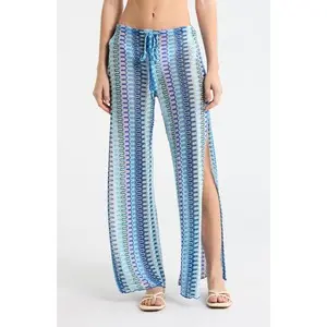 BECCA By Rebecca Virtue Tivoli Metallic Cover-up Pants