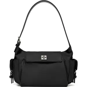 Tory Burch Virginia Pocket Nylon Shoulder Bag - Black