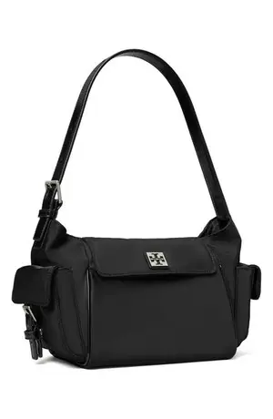 Tory Burch Virginia Pocket Nylon Shoulder Bag - Black