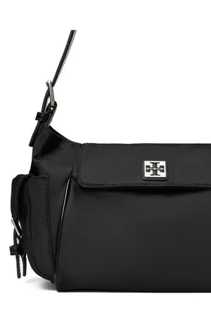 Tory Burch Virginia Pocket Nylon Shoulder Bag - Black