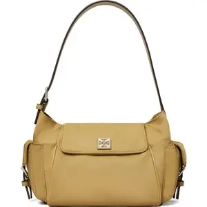 Tory Burch Virginia Pocket Nylon Shoulder Bag Wheat