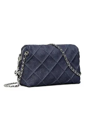 Tory Burch Fleming Denim Soft Crossbody Bag