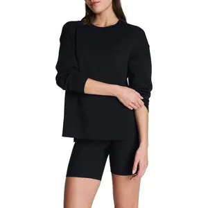 Spanx Airessentials Crewneck Sweatshirt - Very Black