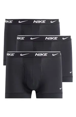 Nike Dri-fit Essential Assorted 3-pack Stretch Cotton Trunks Black Assorted