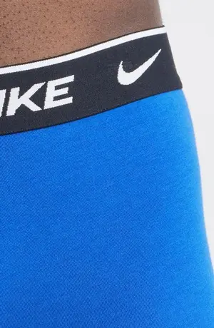 Nike 3-pack Essential Stretch Cotton Long Boxer Briefs - Blue/black Assorted