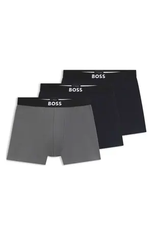 BOSS Assorted 3-pack One Stretch Cotton Boxer Briefs - Black Misc