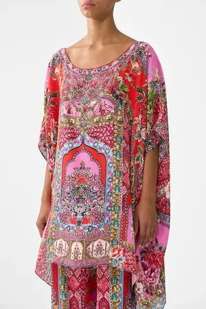 Camilla Short Round Neck Kaftan