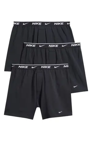 Nike 3-pack Essential Stretch Cotton Knit Boxers - Black Assorted