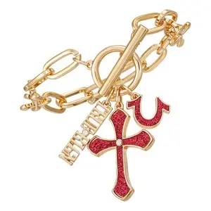 True Religion Charm Bracelet - Gold Tone