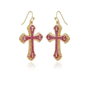 True Religion Logo Hoop Earrings