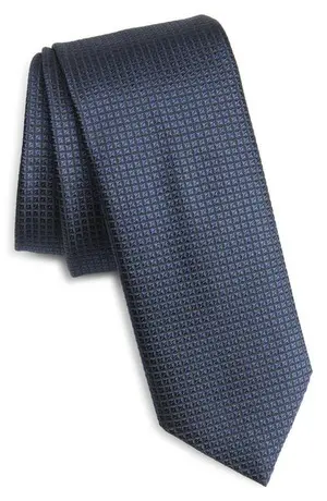 BOSS Silk-blend Jacquard Neck Tie - Dark Blue