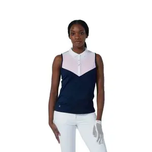 DAILY SPORTS Match Sleeveless Golf Polo - Navy