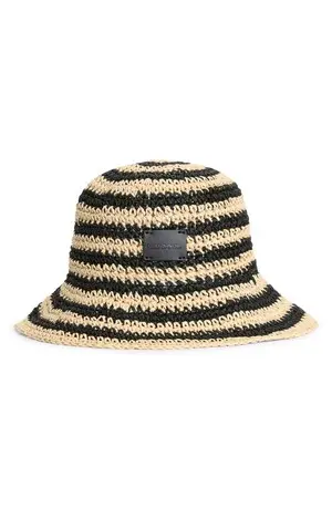 Barbour Annie Crochet Bucket Hat - Black/ecru