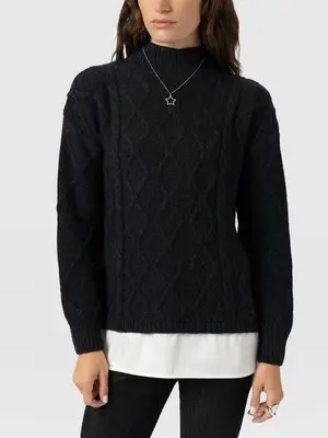 SAINT + SOFIA Arden Mock Shirt Sweater