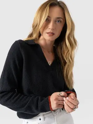 SAINT + SOFIA Delphi Polo Knit