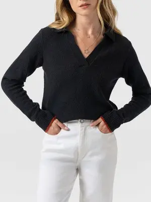 SAINT + SOFIA Delphi Polo Knit