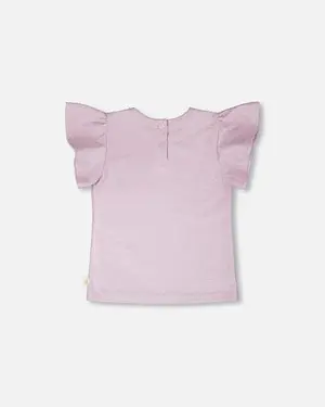 DEUX PAR DEUX Jersey Flutter Sleeves Clover T-shirt