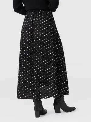 SAINT + SOFIA Sutton Skirt - Black Polka Dot