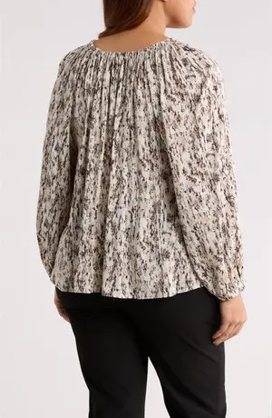 Nordstrom Gathered Tie Neck Top