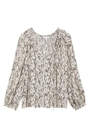 Nordstrom Gathered Tie Neck Top