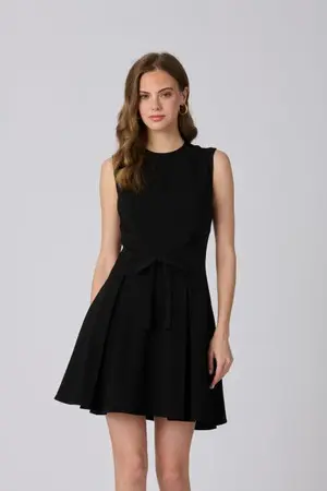 Shoshanna Heather Ponte Mini Dress - Jet
