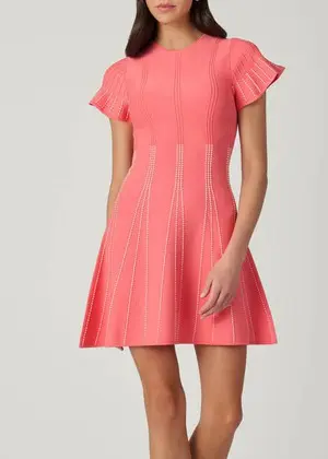 Shoshanna Maddy Caju Knit Dress - Coral/blush