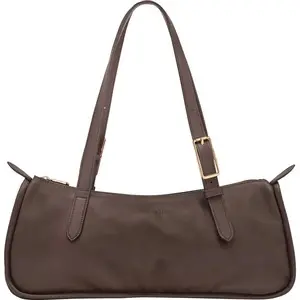 Longchamp Looong East/west Leather Shoulder Bag - Mocha