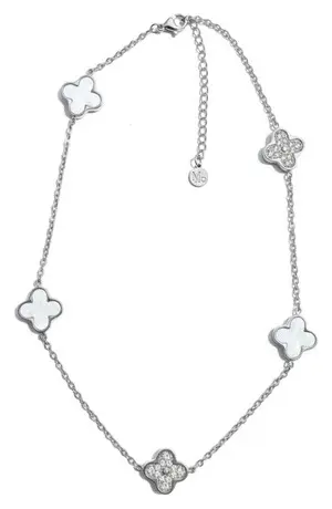 MACRAE & CO. Multi Charm Station Necklace - Silver