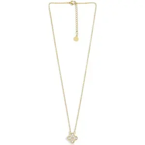 MACRAE & CO. Single Clover Reversible Pendant Necklace - Gold