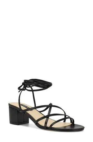 Nine West Aloud Ankle Wrap Sandal - Black