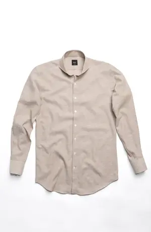 BRISK Modern Cotton Linen Shirt - Tan