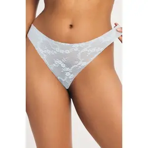 SAVAGE X FENTY No-show Lace Thong - Whipped Cream Blue