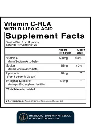 QUICKSILVER SCIENTIFIC Liposomal Vitamin C And R Lipoic Acid Liquid Supplement