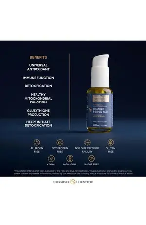 QUICKSILVER SCIENTIFIC Liposomal Vitamin C And R Lipoic Acid Liquid Supplement