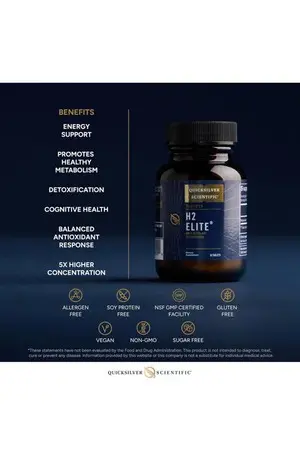 QUICKSILVER SCIENTIFIC H2 Elite Molecular Hydrogen Magnesium Malate Tablets